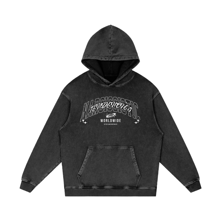Narcissistic Tendencies Acid Wash Oversize Hoodie